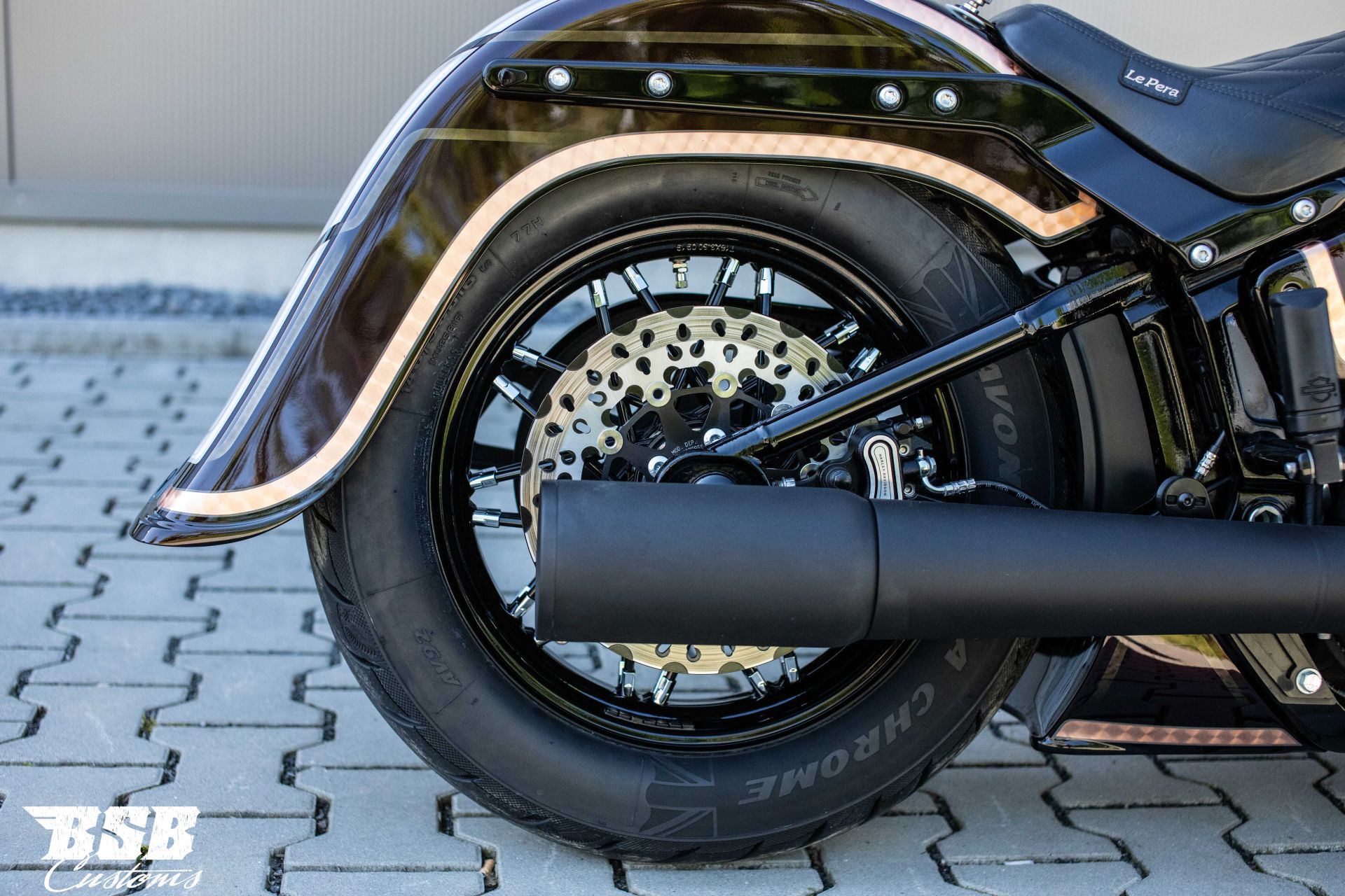 HARLEY-DAVIDSON 4" STRETCH SOFTAIL M8 FXBB FXBBS STREET BOB HECKFENDER MIT SPITZE 2018-2022 ...